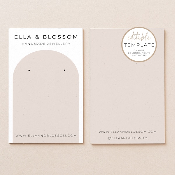 Custom Earring Cards - Etsy