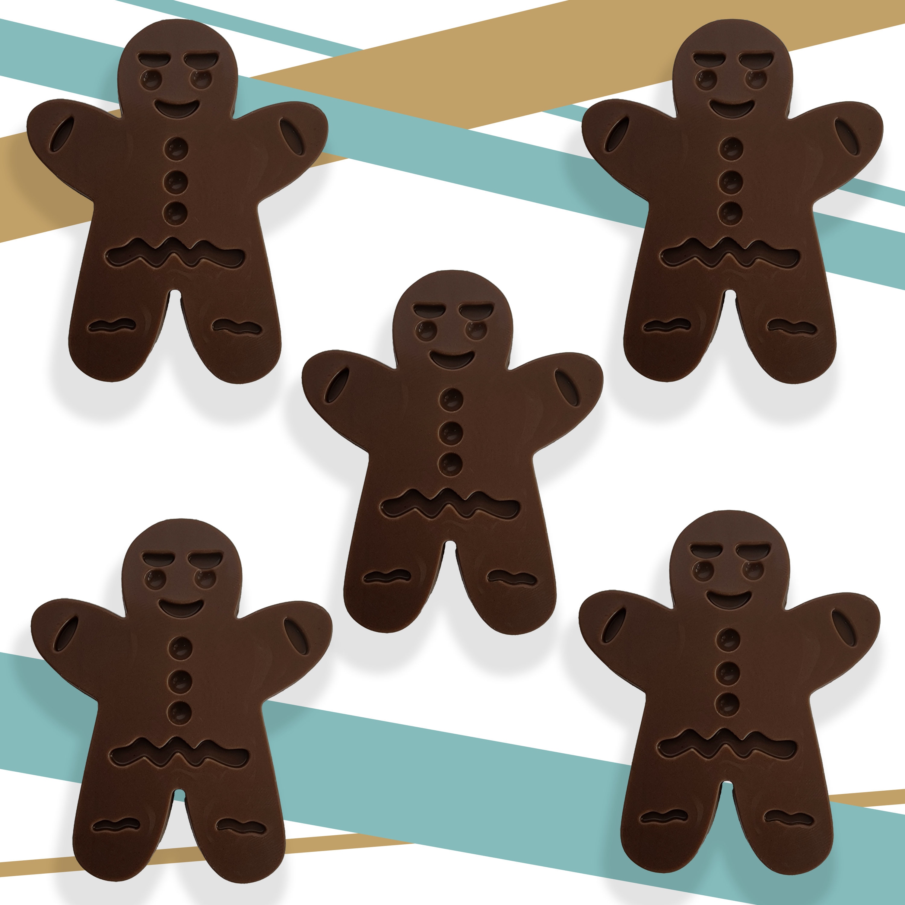 Gingerbread Man Chocolate Bar (box of 5) - Etsy