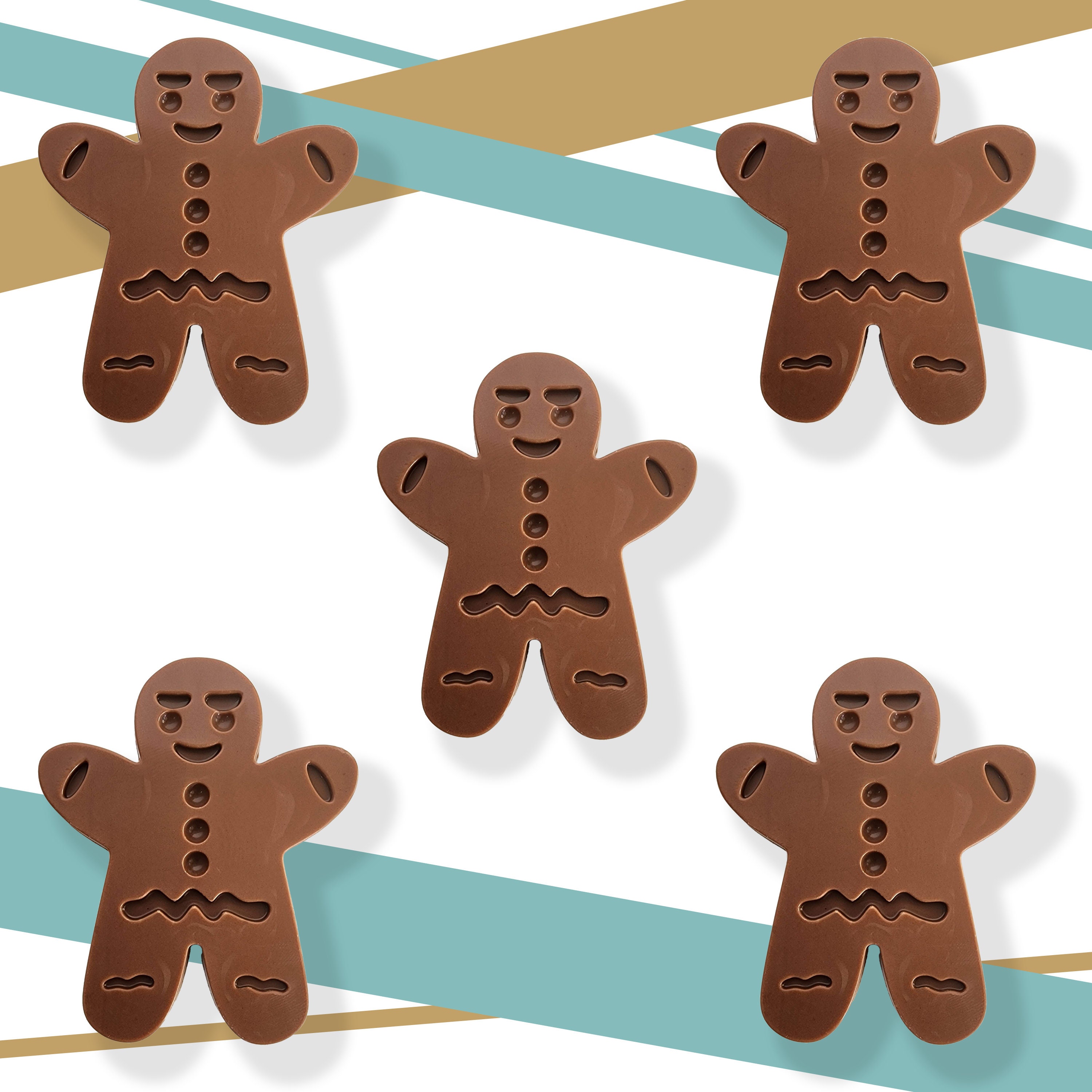 Gingerbread Man Chocolate Bar (box of 5) - Etsy