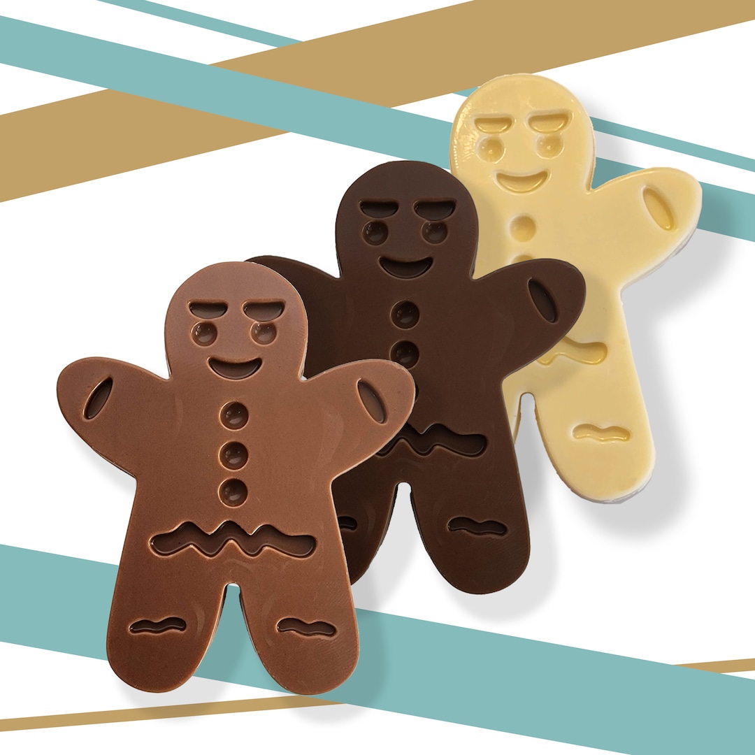 Gingerbread Man Chocolate Bar (box of 5) - Etsy