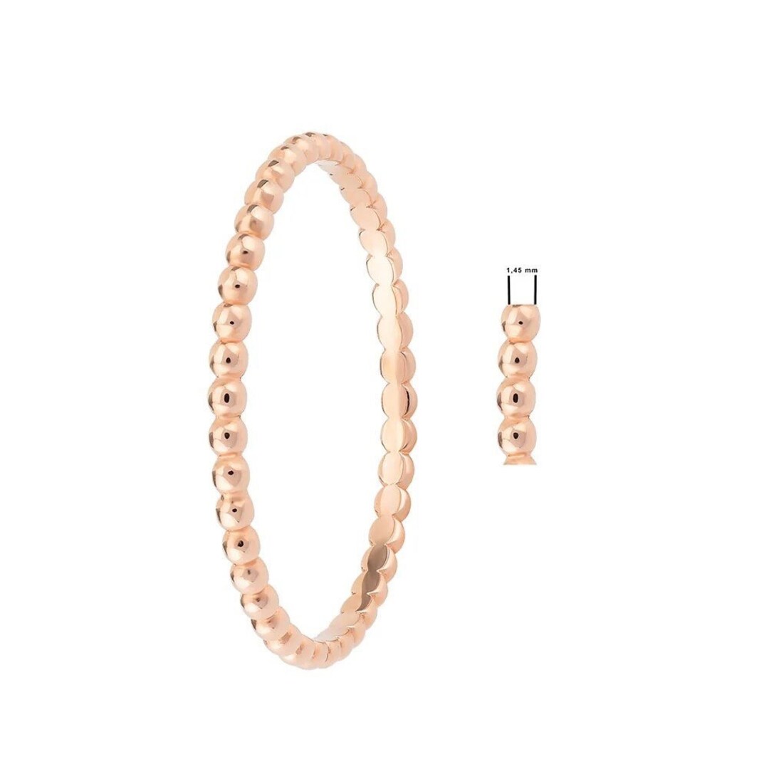 14k Gold Super Thin Ring, Solid Gold Simple Thin Ring, Dainty Stacking ...