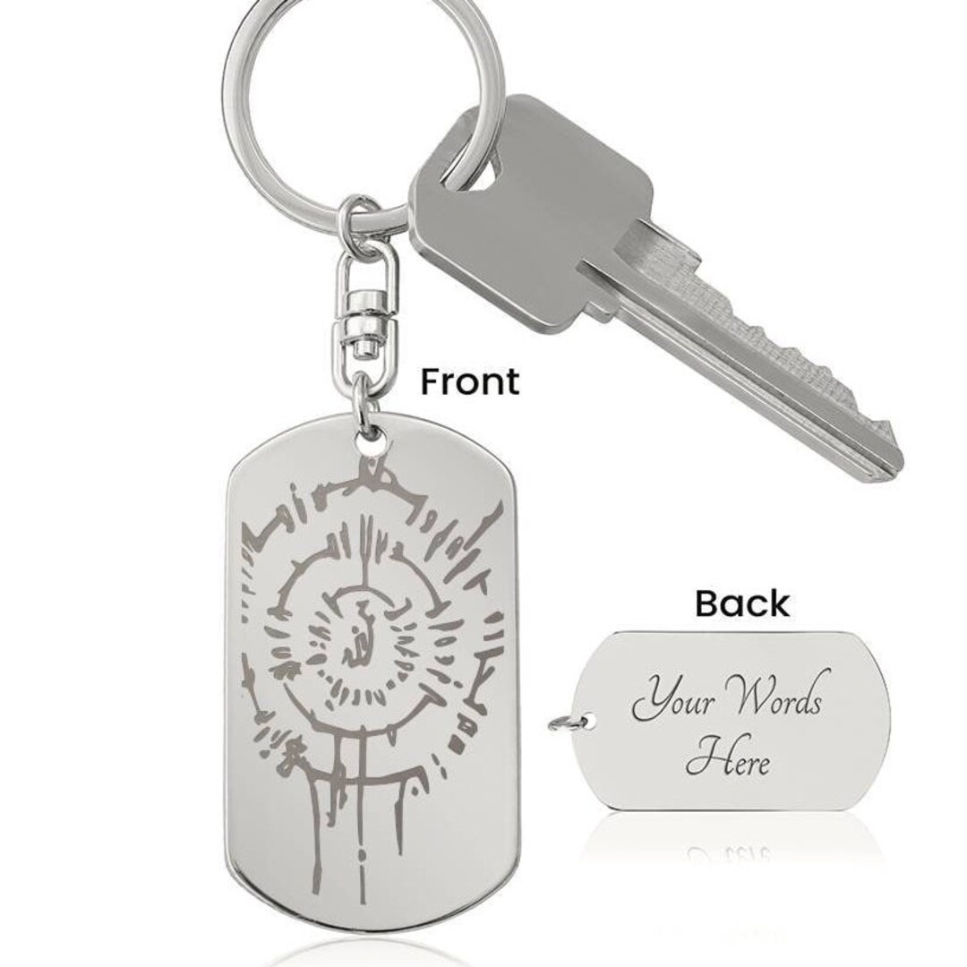 Astarion Tattoo Keychain for Him, Personalized Astarion Tattoo Keychain ...