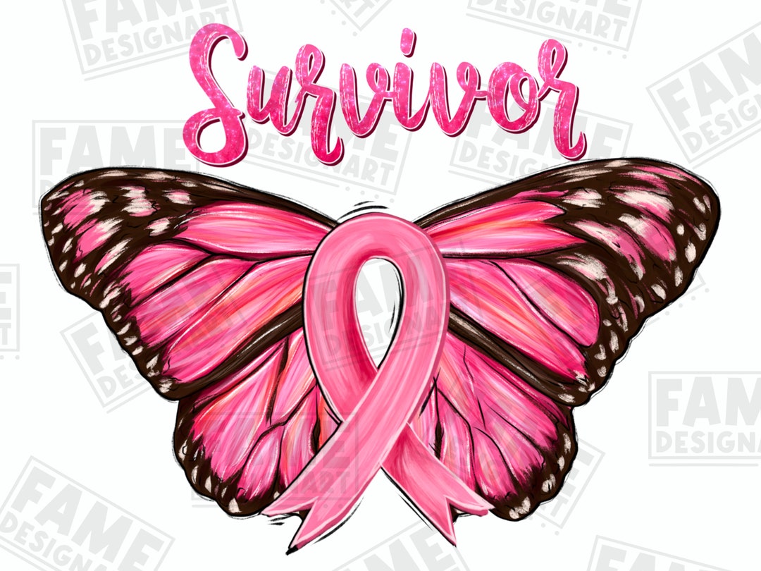 Breast Cancer Survivor Butterfly Png,pink Flowers and Breast Cancer ...