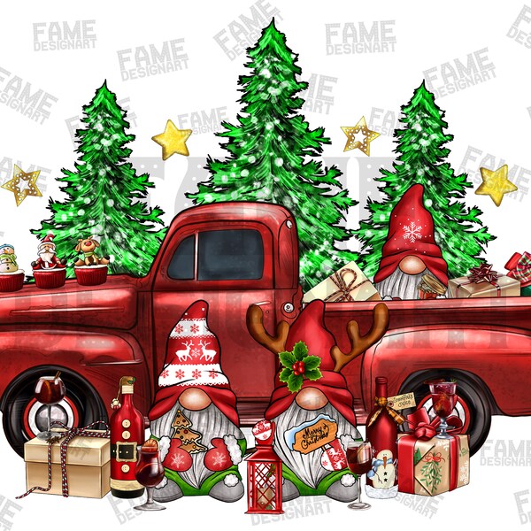 Christmas Gnome Clipart - Etsy