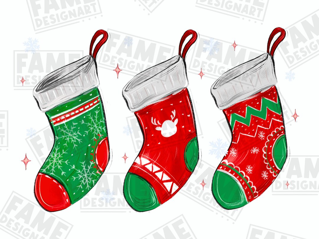 Christmas Socks PNG Sublimation Design, Christmas Socks Png, Merry ...