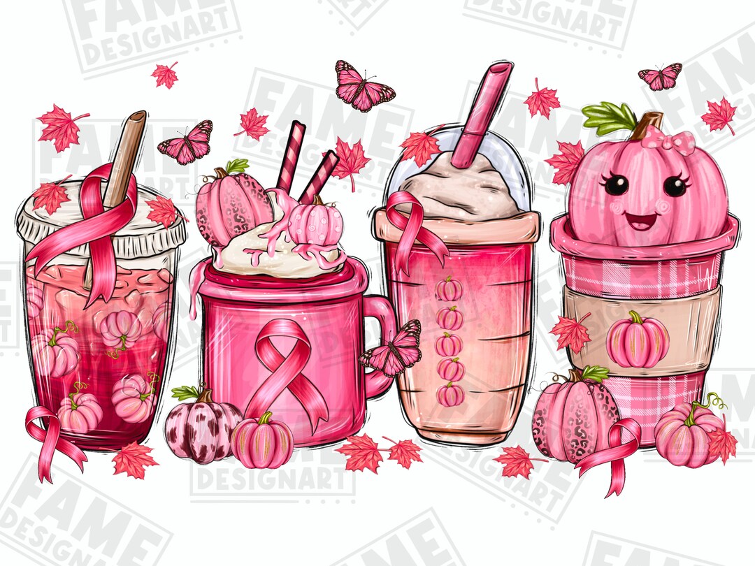 Cancer Coffee Cups Png Sublimation Design Download Breast - Etsy
