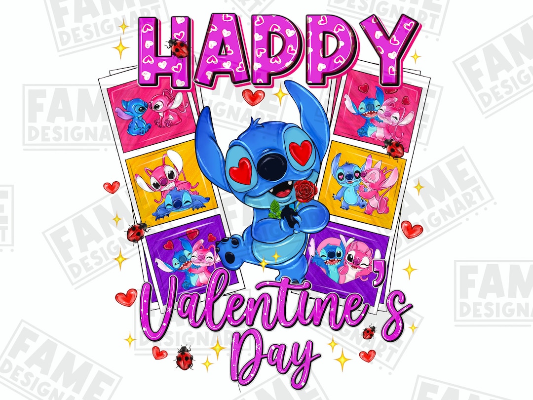 Happy Valentine' S Day Stitch Png, Sublimation Design,i Love You More ...