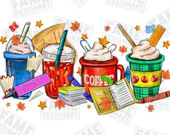 Teacher Coffee Cups Png Sublimation, Teacher's Day Png, Teacher Png ...