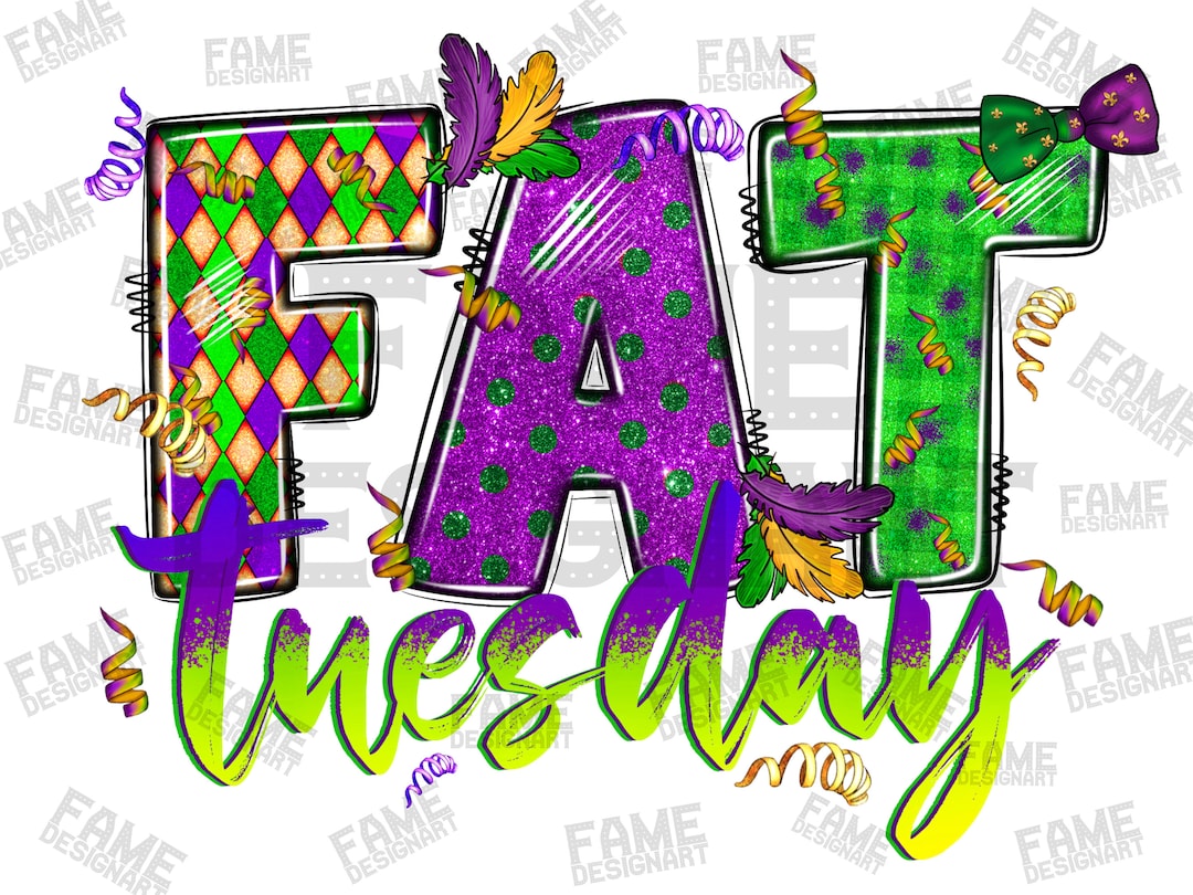 Fat Tuesday Png, Mardi Gras PNG Sublimation Design, Digital Download ...
