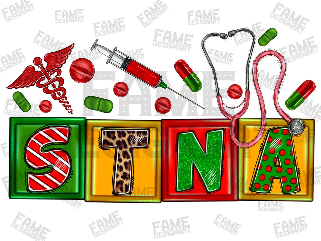 Stna Nurse Sublimation Design Downloadchristmas Png - Etsy