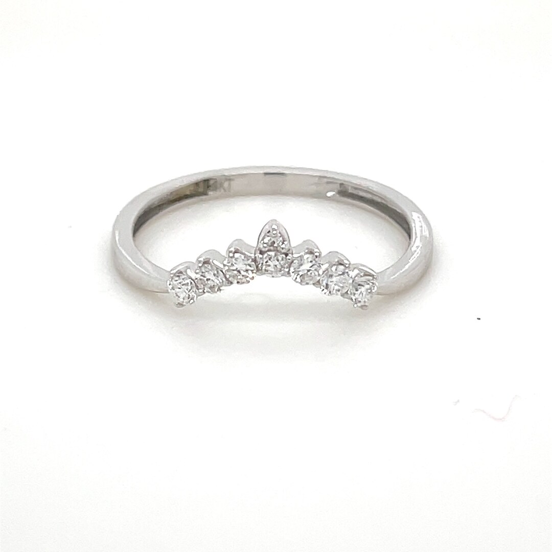 Aashi Sparkle Diamond Princess Crown Ring in 14K Solid Gold Setting - Etsy