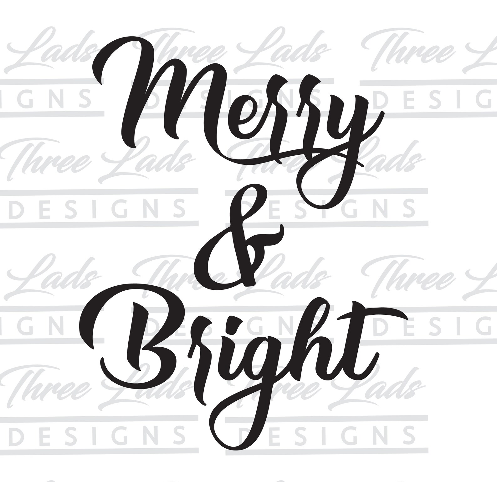Merry and Bright Wording SVG - Etsy