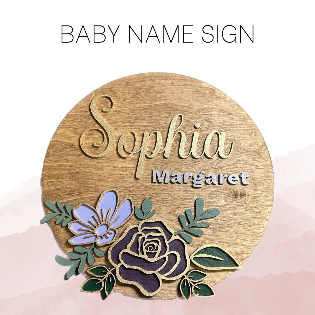 Baby Name Sign (custom) - Etsy