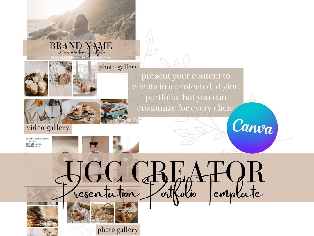 UGC Creator Presentation Portfolio Template, UGC Content Creator ...