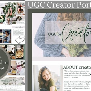 Simple UGC Portfolio Template, Micro-influencer Media Kit, UGC Creator ...