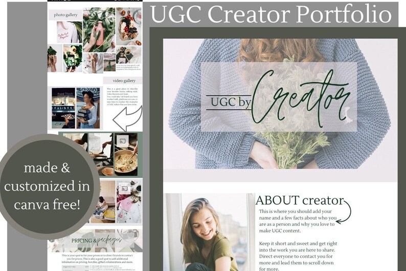 Simple UGC Portfolio Template, Micro-influencer Media Kit, UGC Creator ...