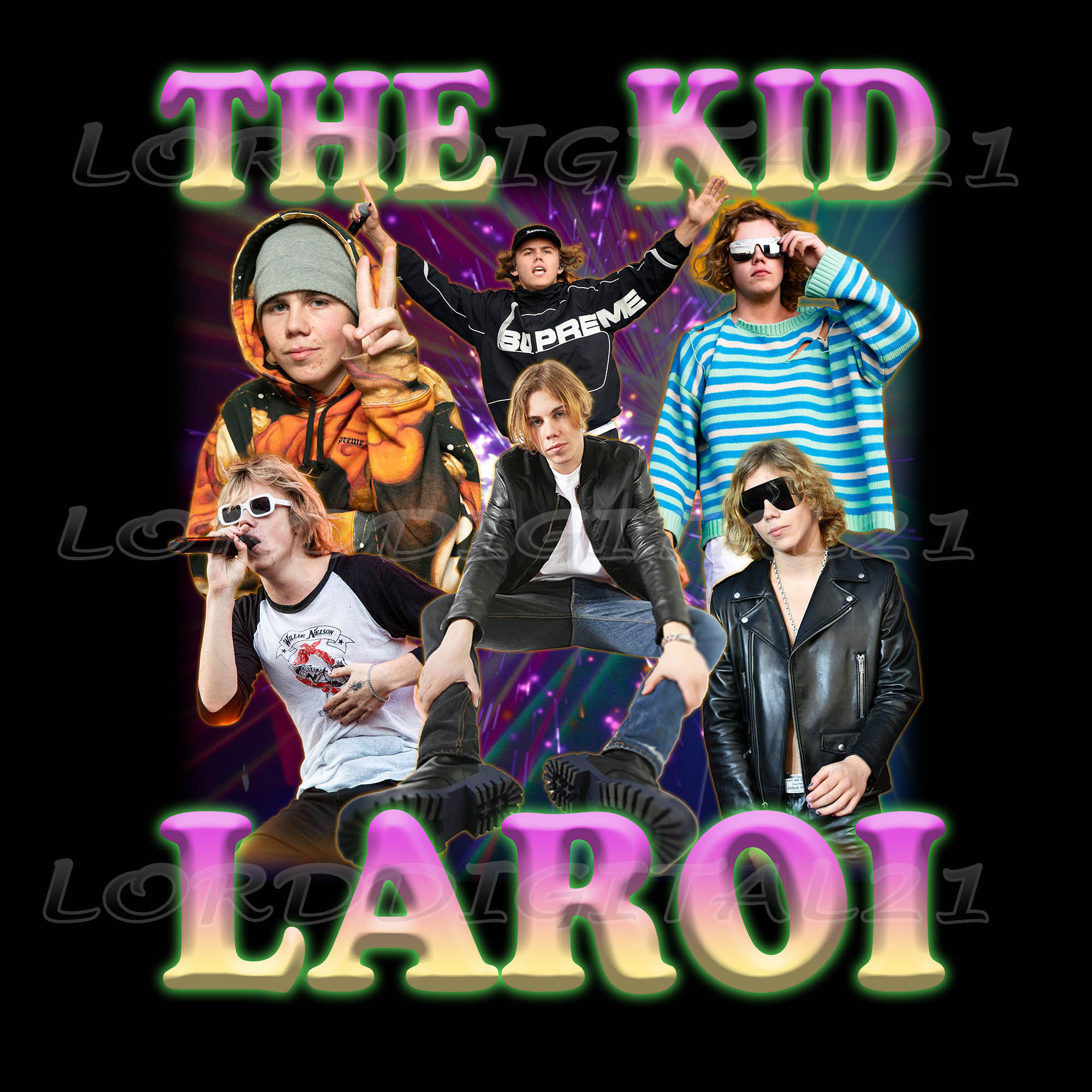 The Kid Laroi Png Svg Rap Bootleg T-shirt Design300 DPI PNG - Etsy