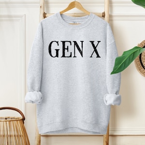 Unisex Gen X Distressed Sweatshirt, Generation X Gift, Latchkey Kids ...
