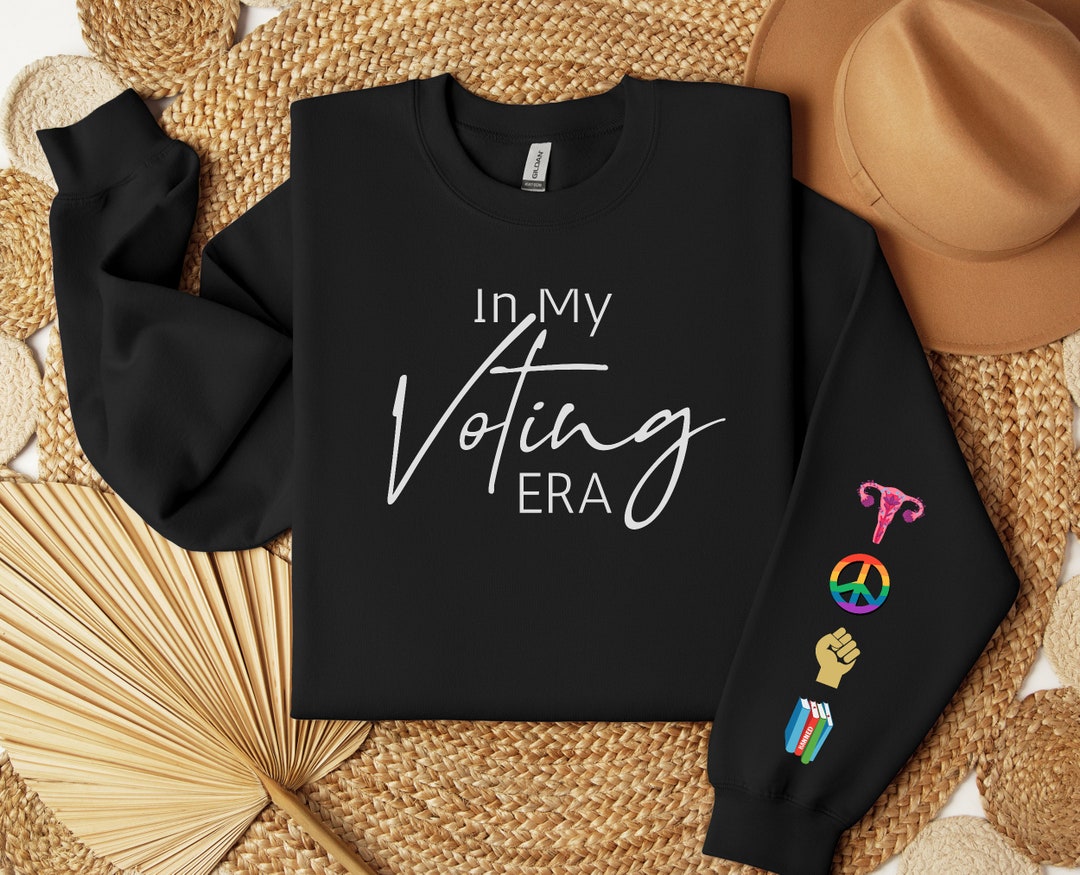 In My Voting Era VOTE Shirt Banned Books, Sleeve Print, Reproductive ...