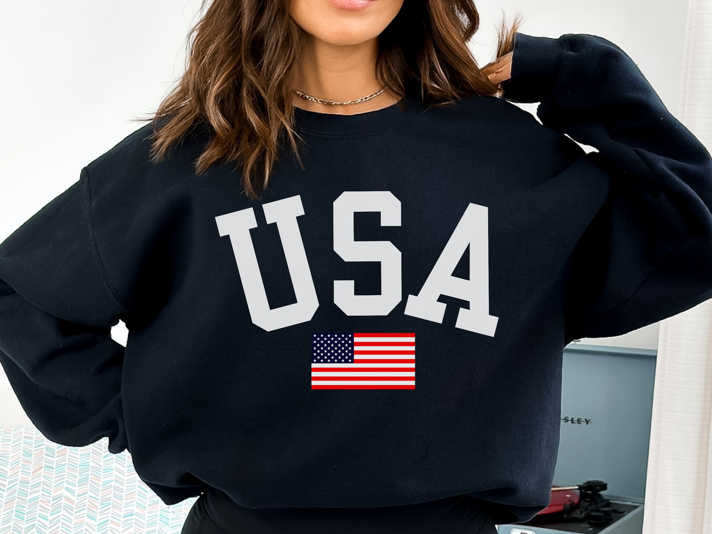 USA Flag Sweatshirt, USA Sweatshirt, Patriotic Sweatshirt, American Flag Sweatshirt, America ...