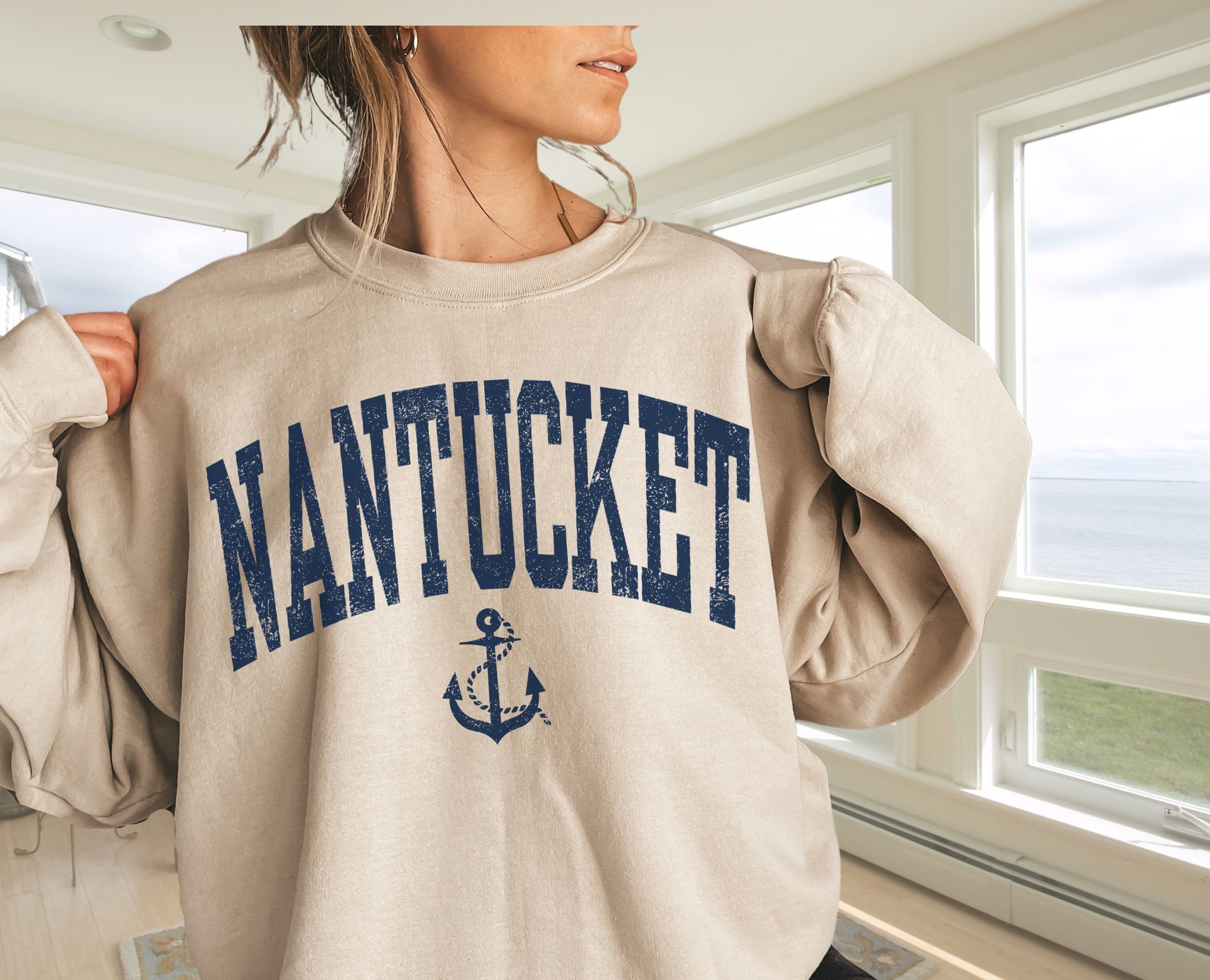Nantucket Preppy Vintage Sweatshirt, Nantucket Souvenir, Beach ...