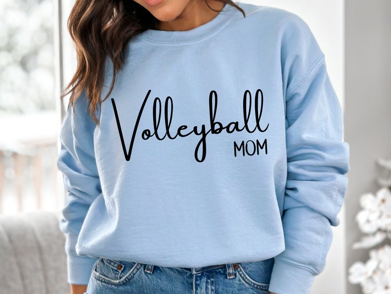 Minimalistic Volleyball Mom Sweatshirt | Volleyball Mama Shirt ...