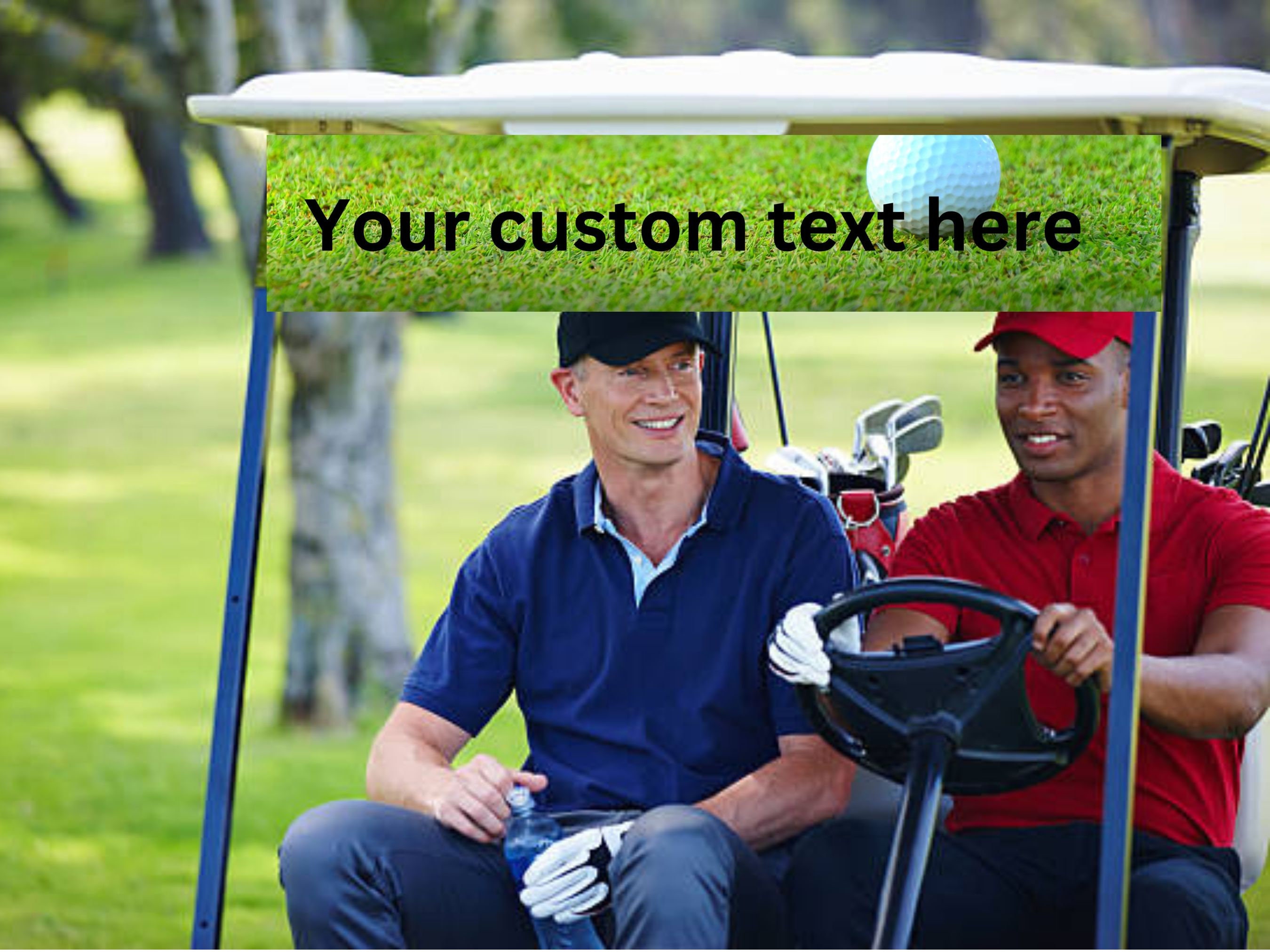 Custom Golf Cart Banner Wrap, Personalized Golf Cart Banner Flag ...