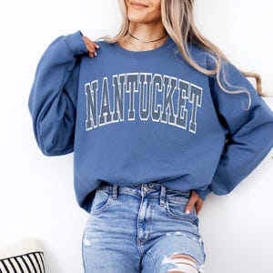 Nantucket Sweatshirt, Preppy Retro Nantucket MA Gift, Nantucket ...