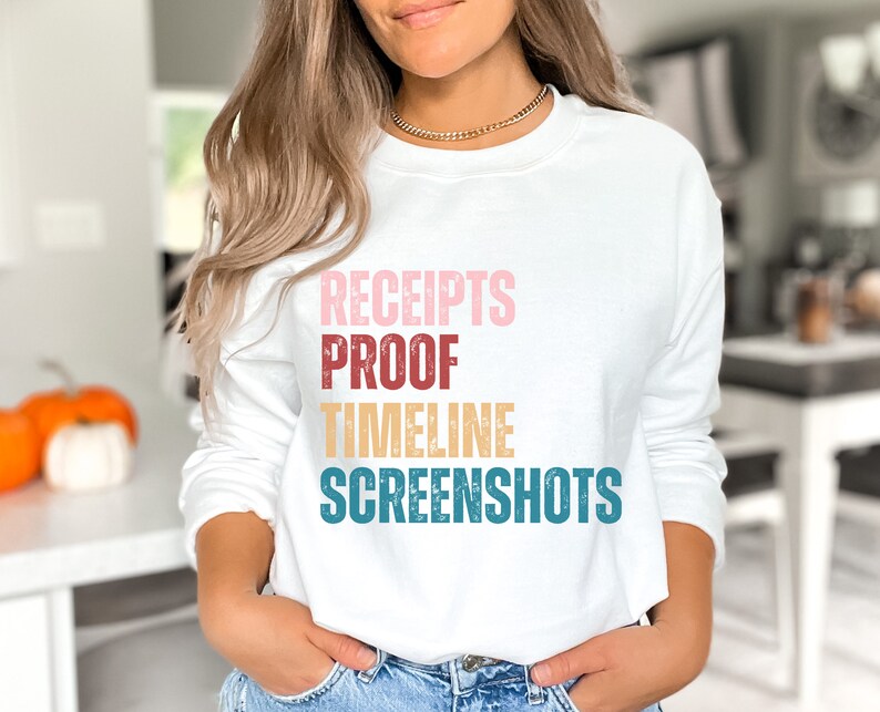 Retro RHOSLC Receipts, Proof, Timelines Sweatshirt, Heather Gay Speech ...