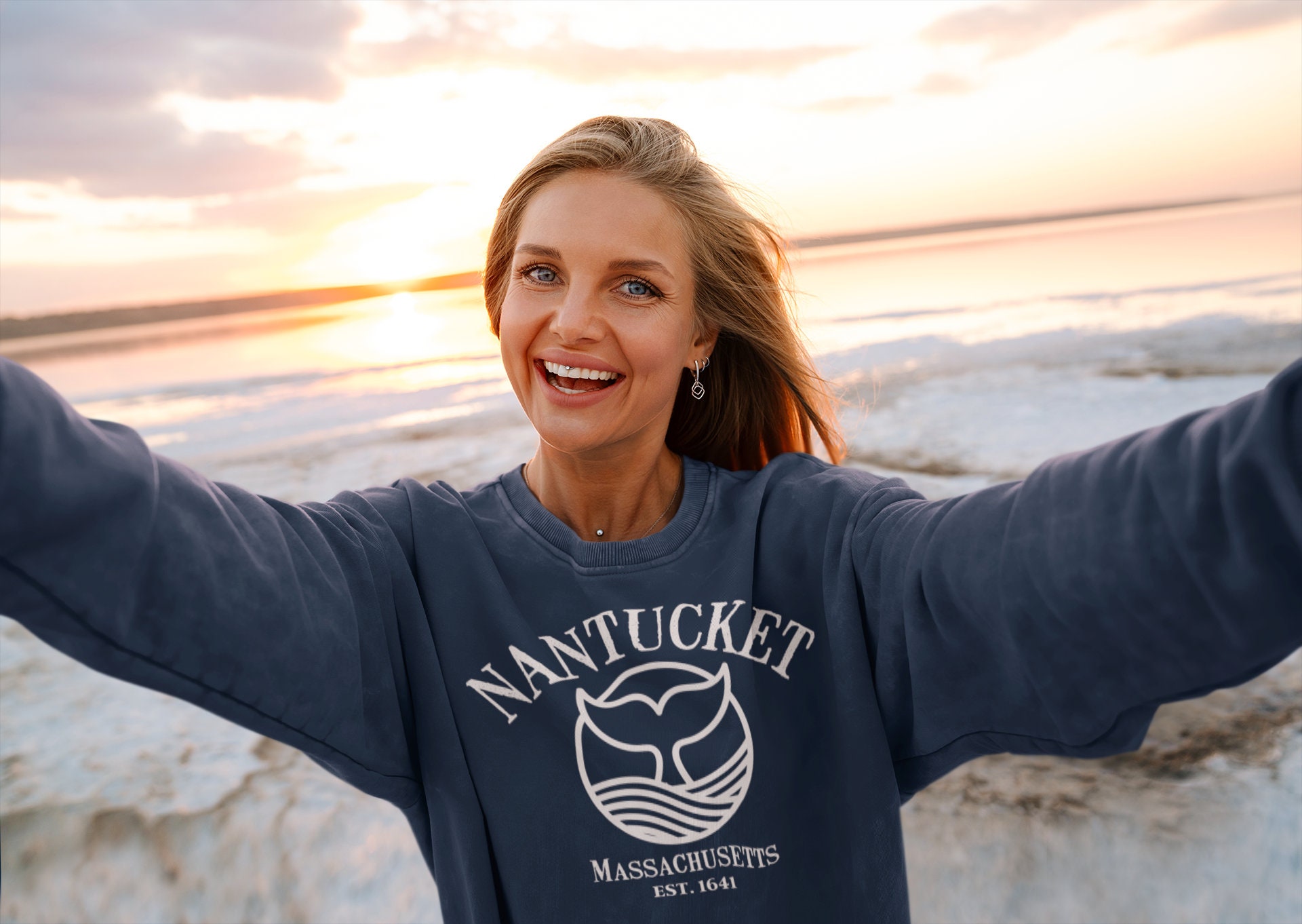 Nantucket Sweatshirt, Comfort Colors Nantucket Crew Neck, Island ...