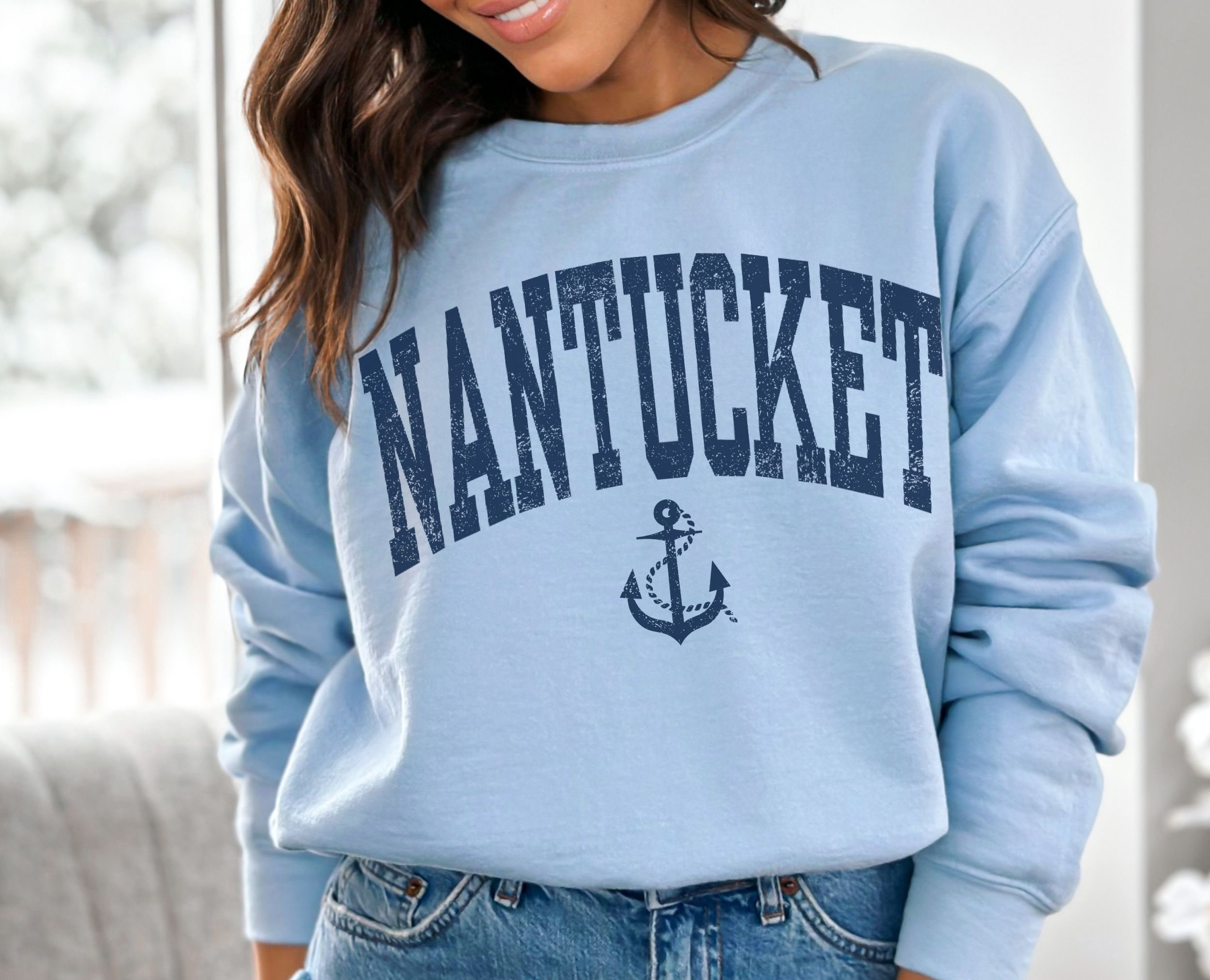 Nantucket Preppy Vintage Sweatshirt, Nantucket Souvenir, Beach ...