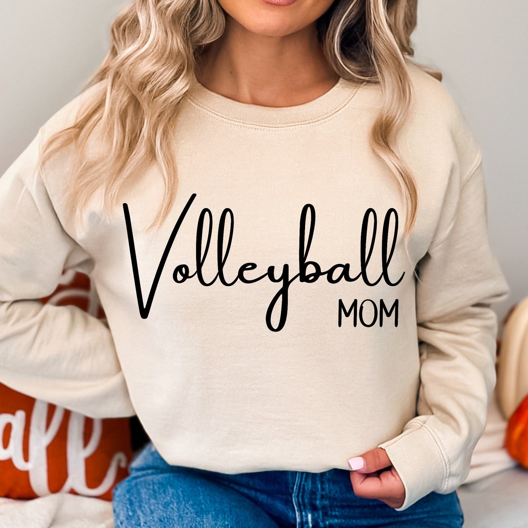 Minimalistic Volleyball Mom Sweatshirt | Volleyball Mama Shirt ...