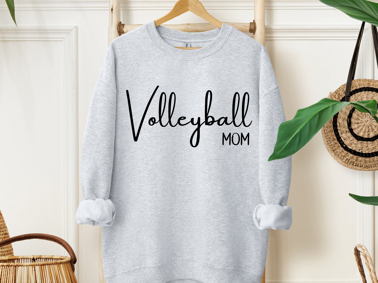 Minimalistic Volleyball Mom Sweatshirt | Volleyball Mama Shirt ...