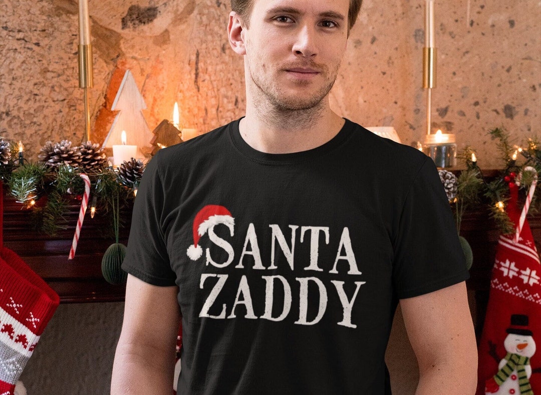 Santa Zaddy Funny Christmas Gift for Him, Funny Silver Fox Dad Shirt ...