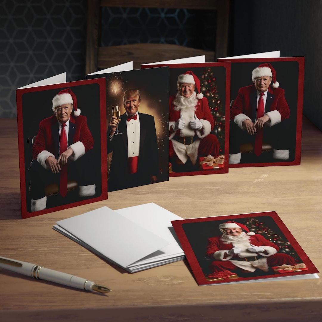 Donald Trump Santa Claus Christmas Cards, Multi-design Greeting Cards ...