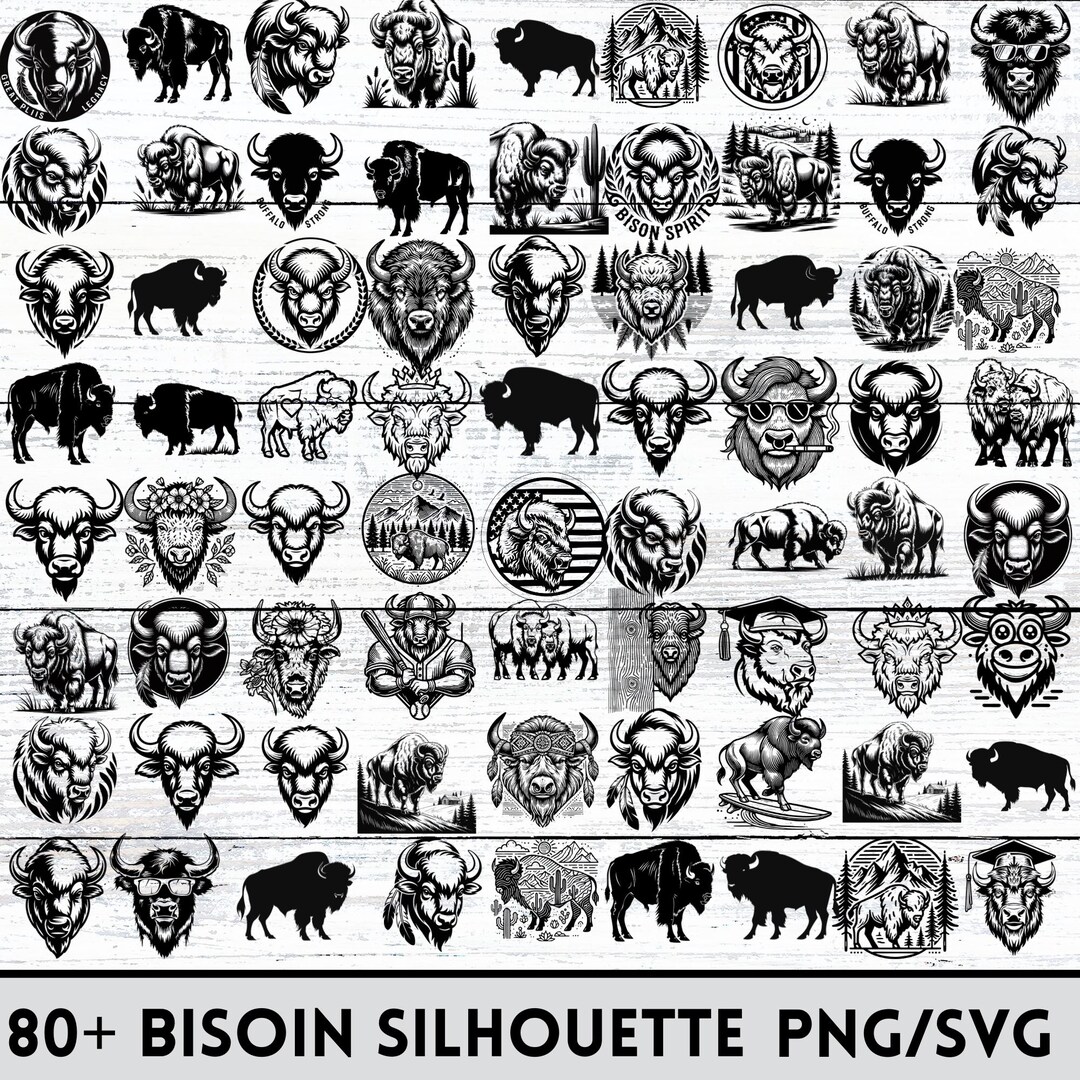 80+ Bison Svg File, Buffalo Svg, Bisoin Craft, Bison Cliparts, Bison ...