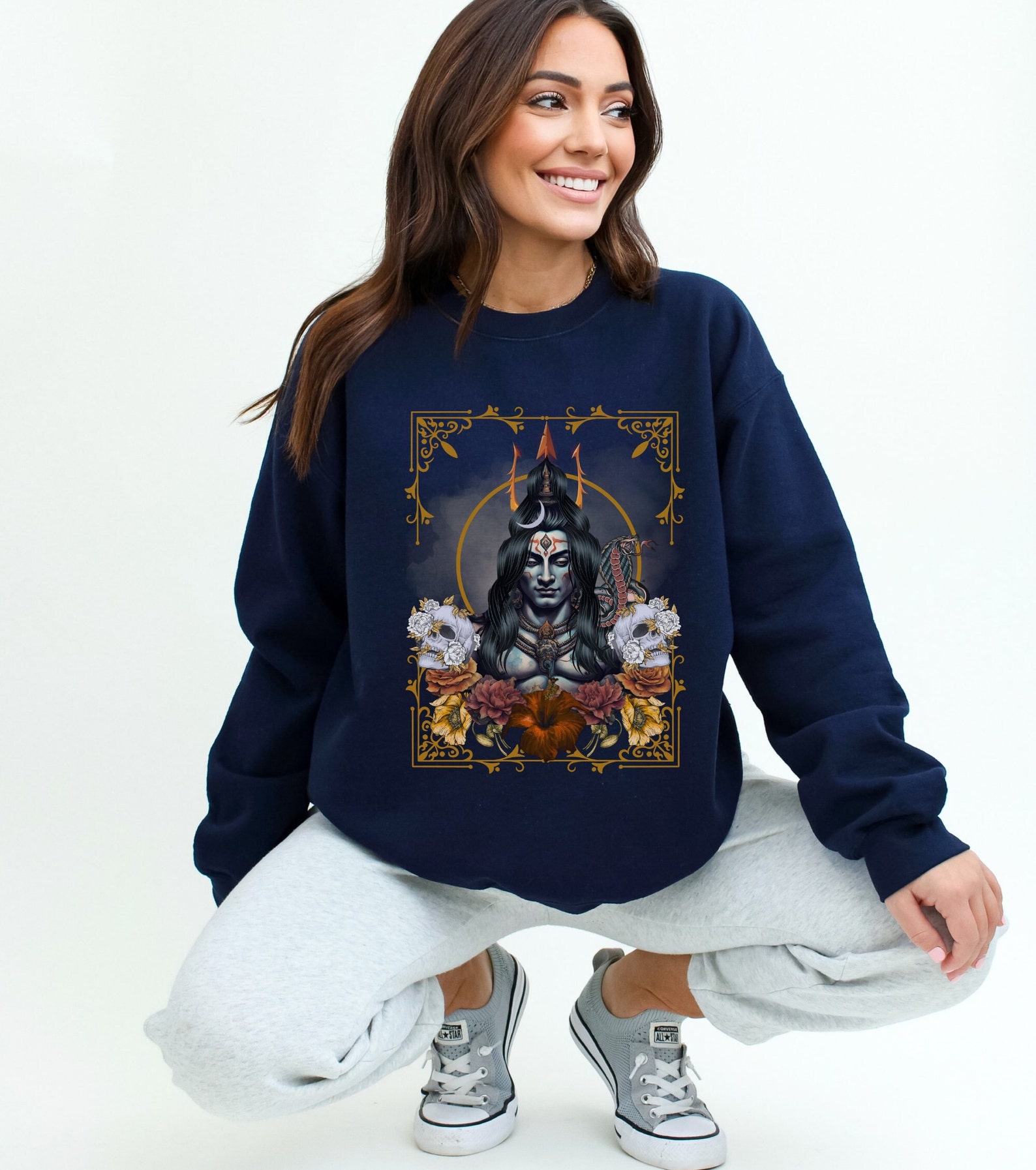 Unique Lord Shiva Graphic Sweatshirt - Spiritual Clothing, Shiva God ...
