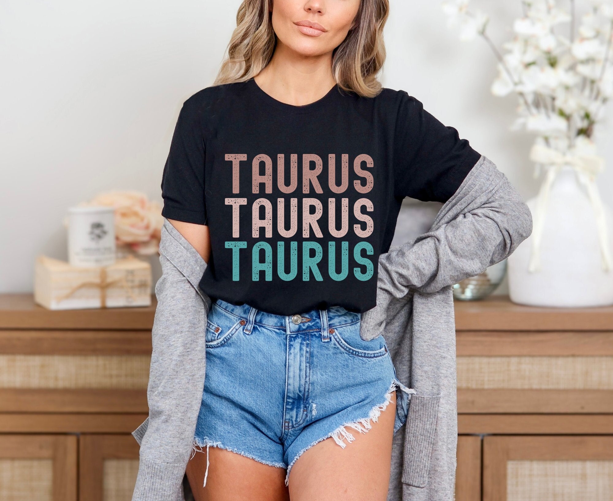 Vintage-inspired Taurus Zodiac Shirt - Minimalist Astrology Gift Idea ...