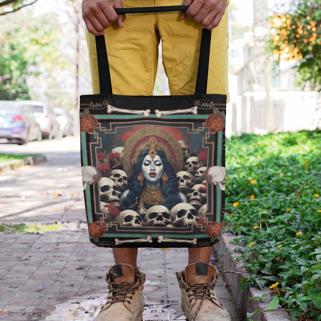 Kali Ma Skull Tote Bag, Hindu Deity Bag, Ma Kali Accessory, Goddess ...