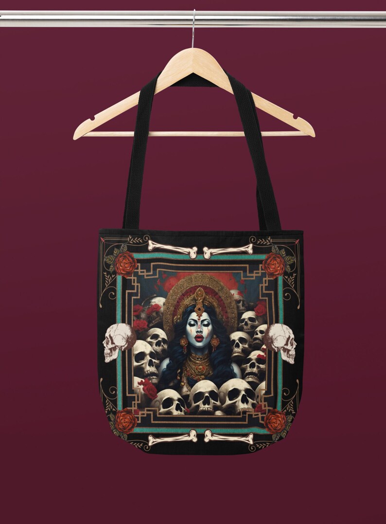 Kali Ma Skull Tote Bag, Hindu Deity Bag, Ma Kali Accessory, Goddess ...