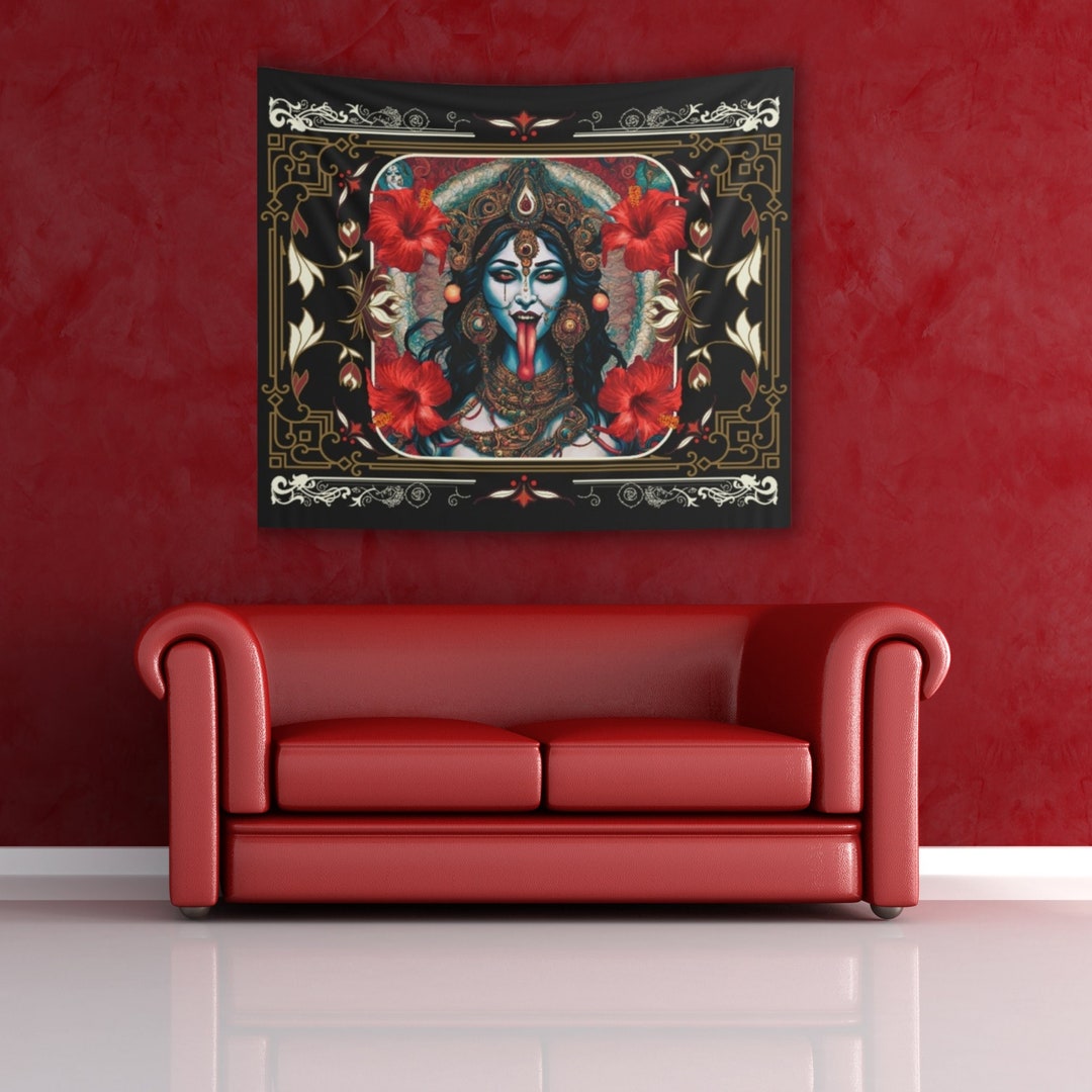 Kali Goddess Wall Tapestries Kaali Maa Wall Hanging Kali Maa - Etsy