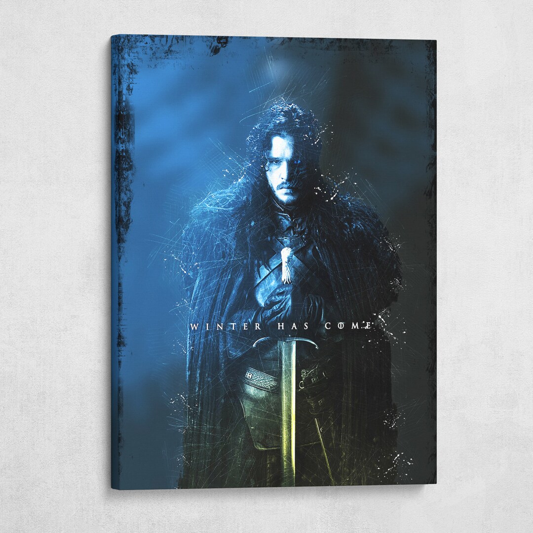 13th Brand Art | Jon Snow Winter Has Come, 1.5 Inch Thick Gallery ...