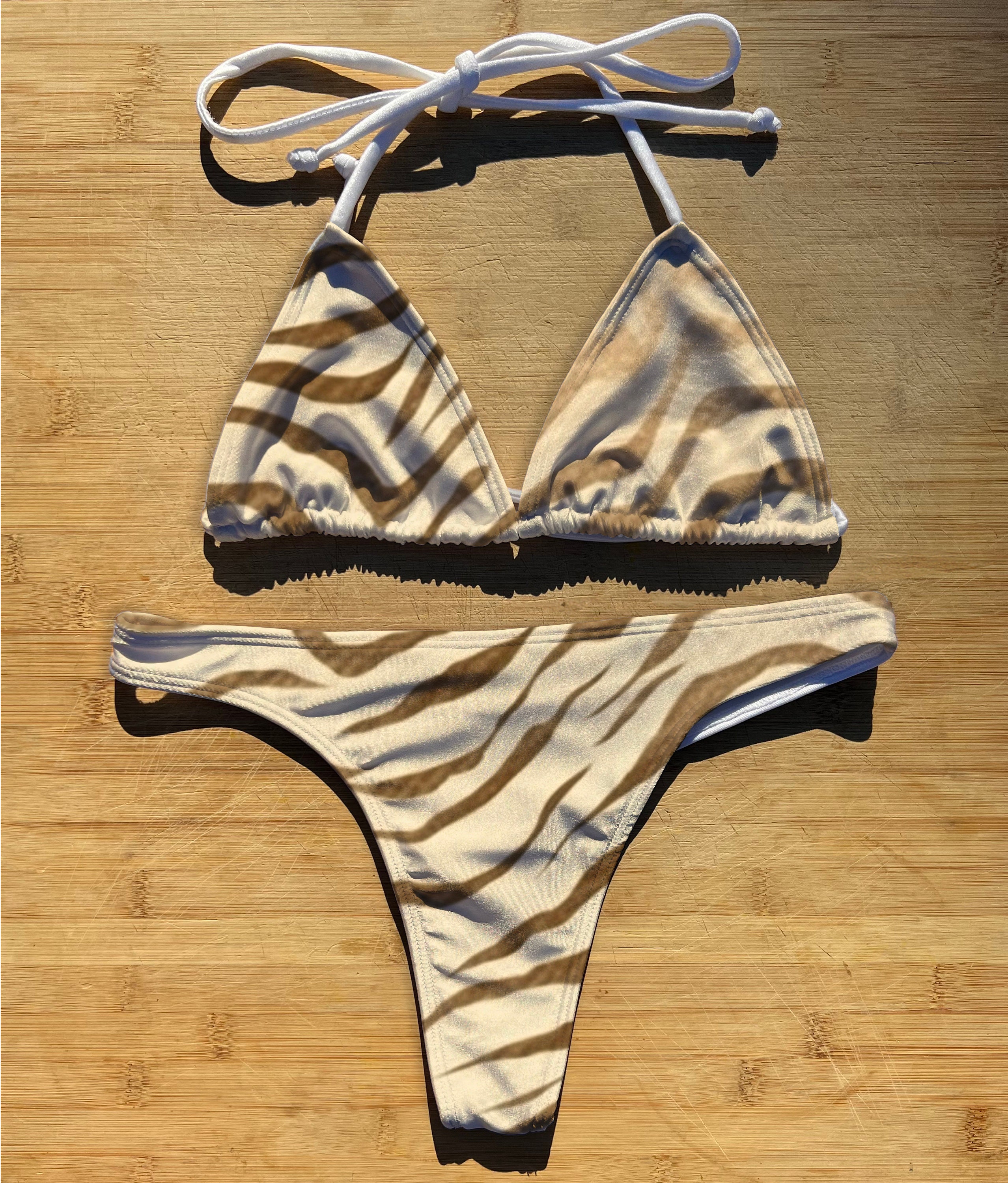 Swimwear Bikini 2 Piece Set Sand Tiger Thong Cheeky or Full Coverage ...