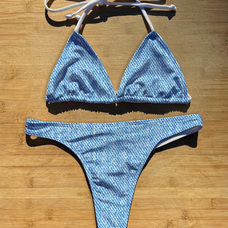Denim Swimsuit - Etsy