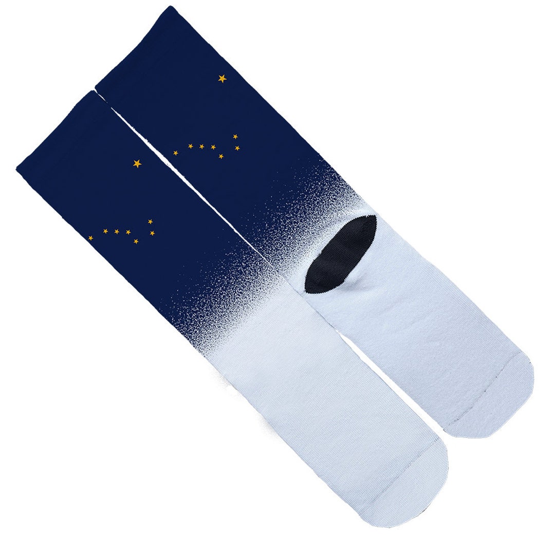 13th Brand | Alaska State Flag Splash Crew Socks | One Size 6-12 Elite ...