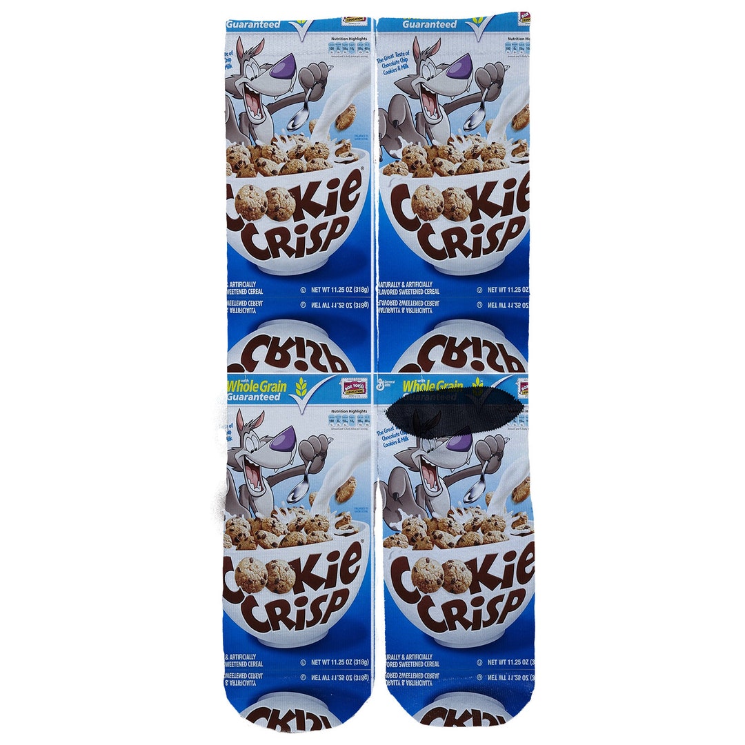13th Brand | Cookie Crisp II Crew Socks | One Size 6-12 Elite Fun Funny ...