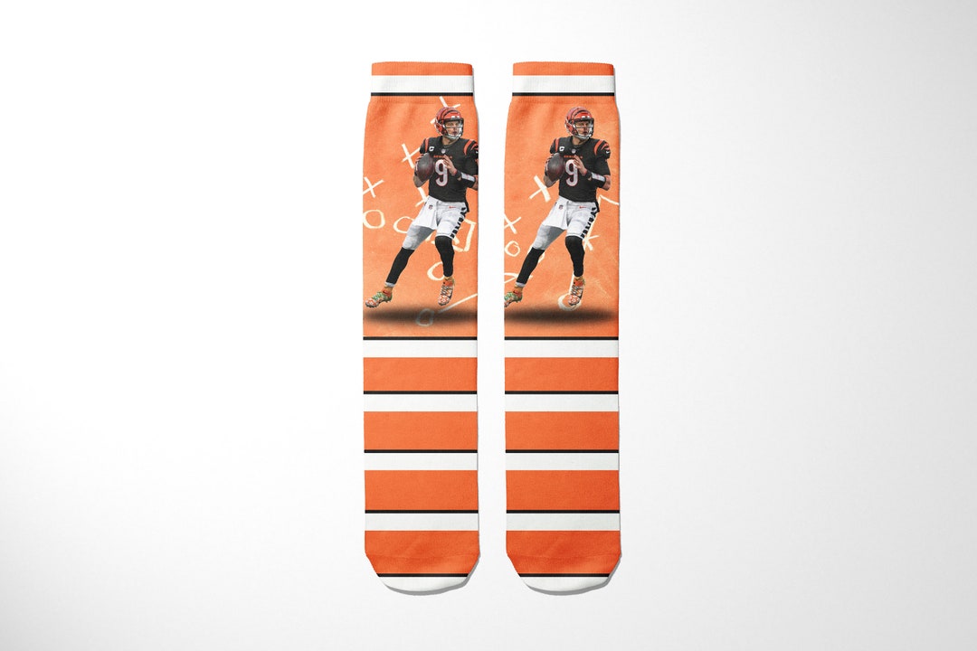13th Brand | Joe Burrow Playmaker Football Crew Socks | One Size 6-12 ...