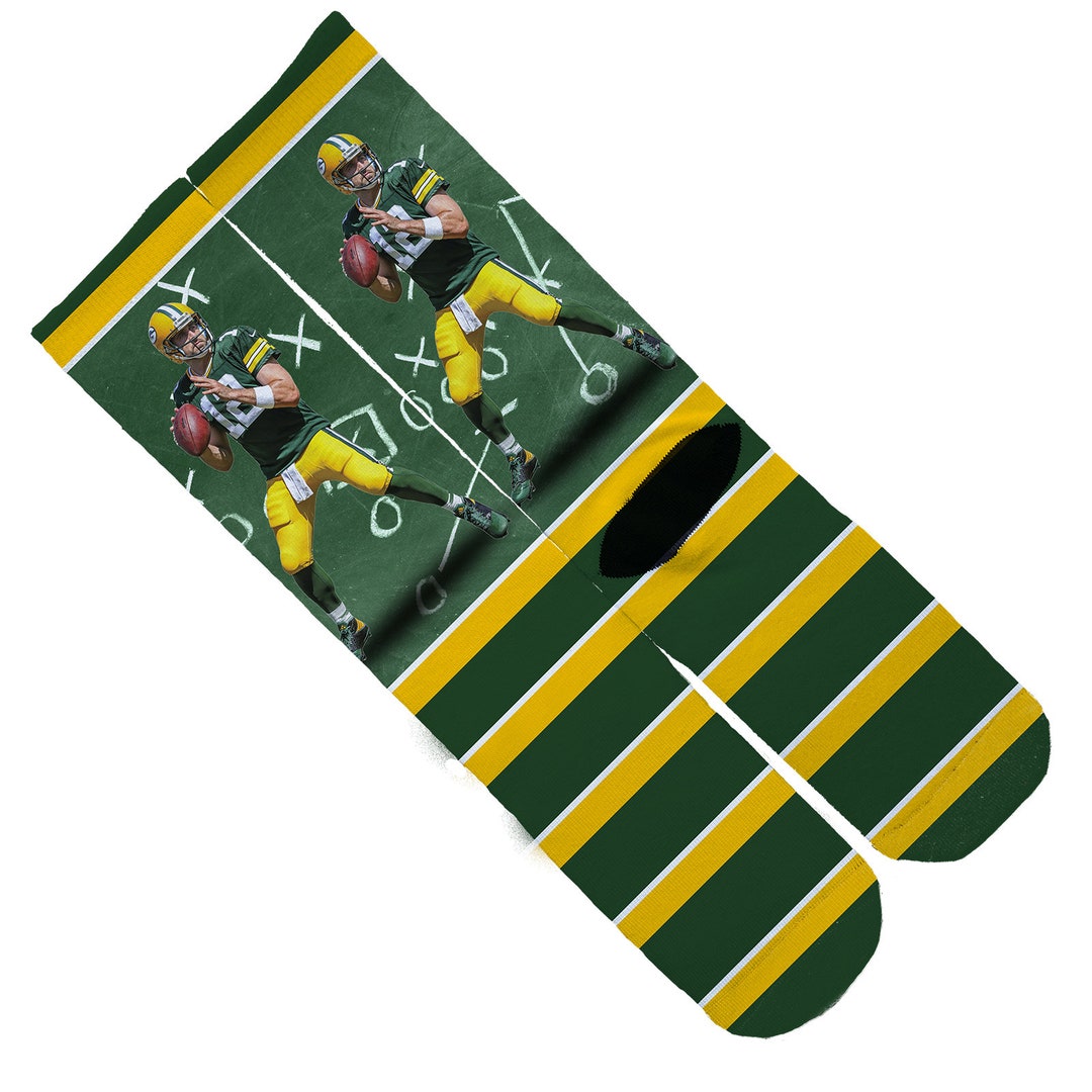 13th Brand | Aaron Rodgers Playmaker Football Socks | One Size 6-12 ...