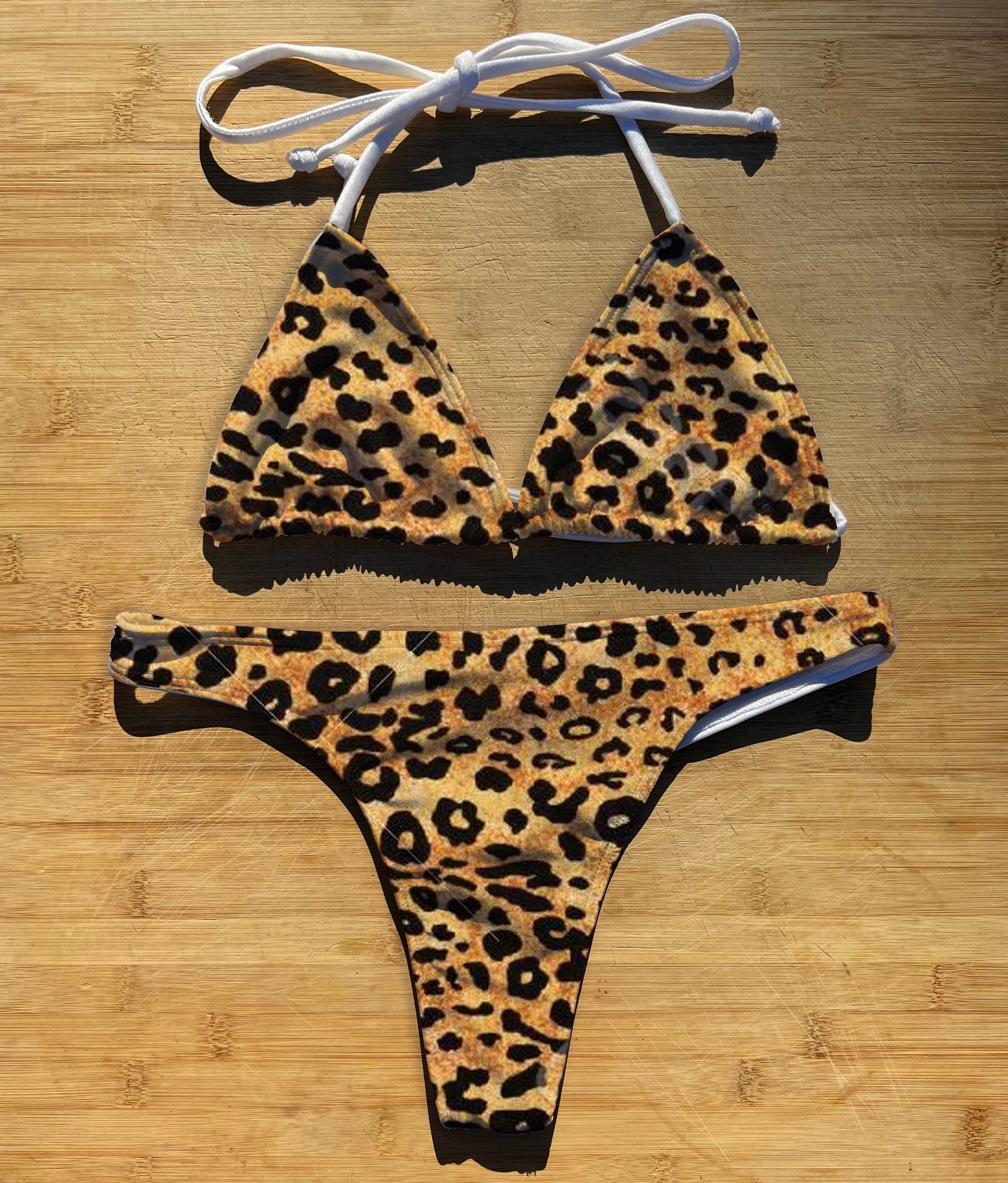 Swimwear Bikini 1 or 2 Piece Set Leopard Print Thong - Etsy