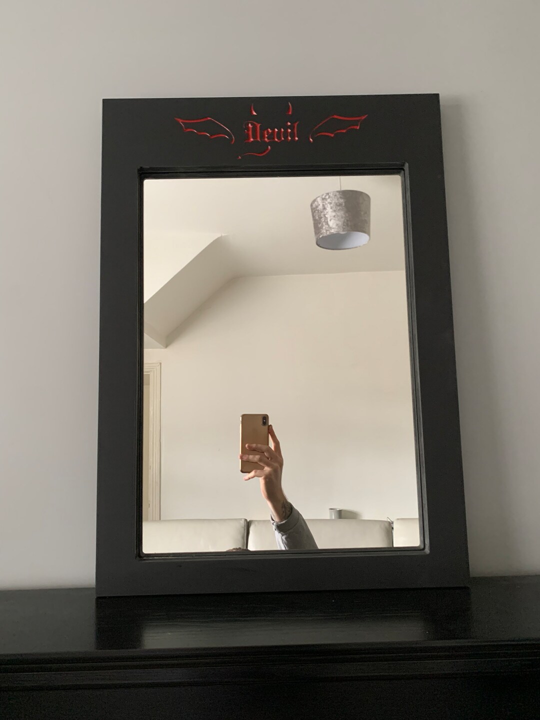 Devil Tattoo Style, Gothic Victorian Style Home Decor Feature Mirror - Etsy